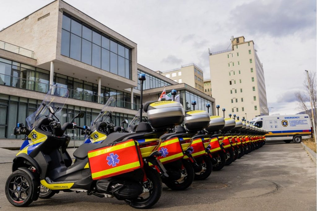 The Emergency Service in Georgia will use 41 Piaggio MP3s
