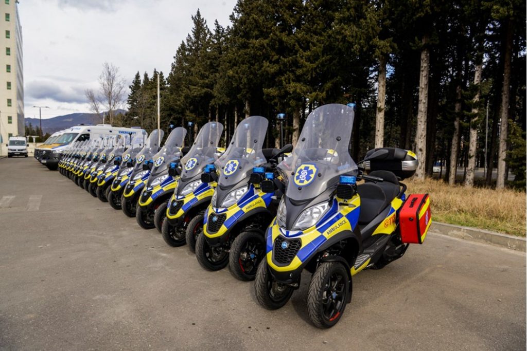 The Emergency Service in Georgia will use 41 Piaggio MP3s
